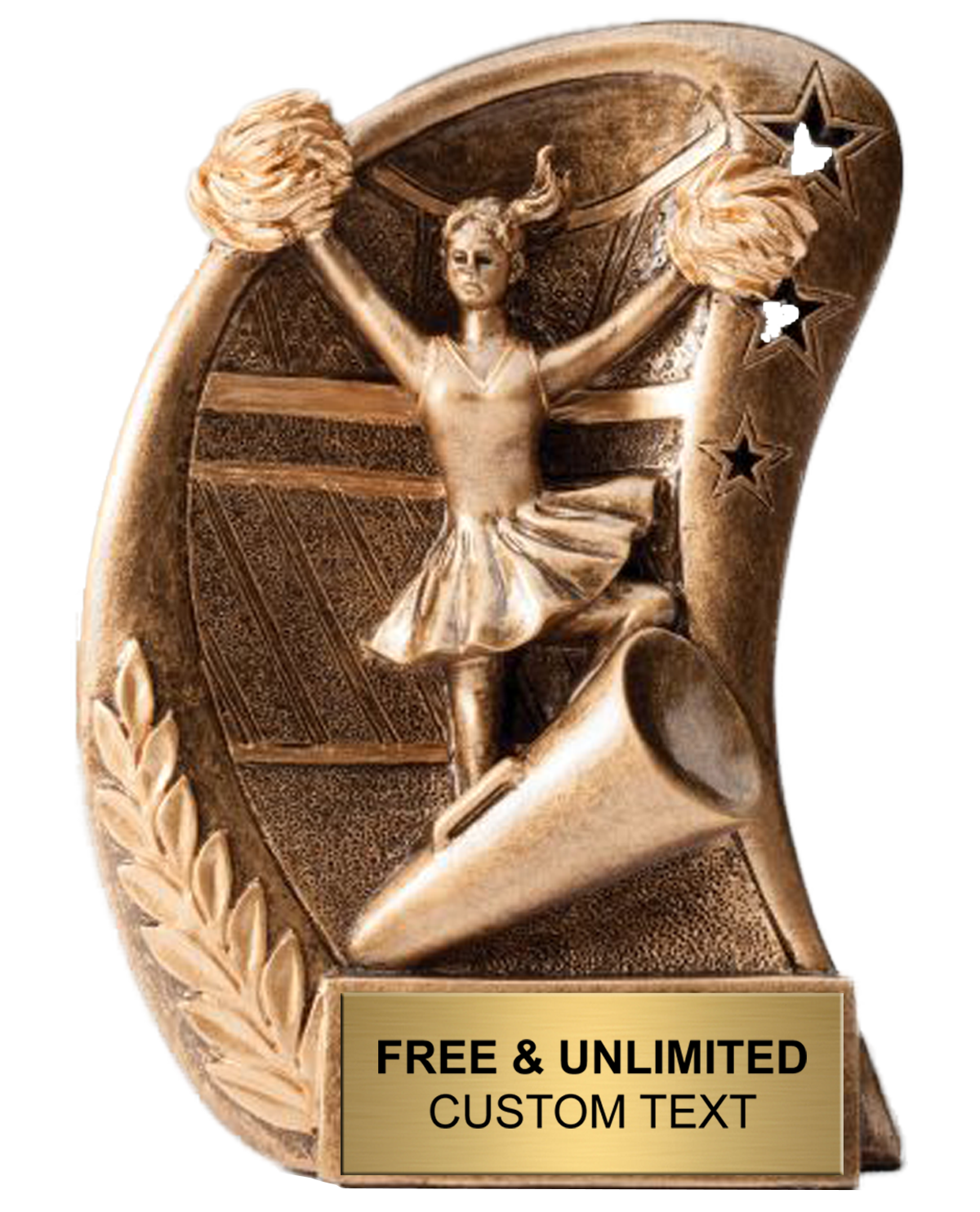 Star Curved Cheer Trophy