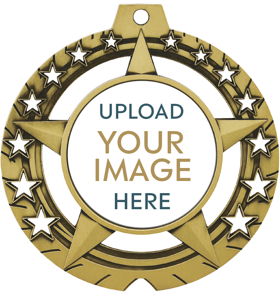 Jumbo Star Custom Insert Medal