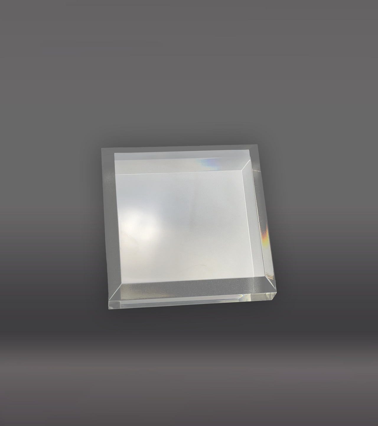 Laser Engraved Square Acrylic Paperweight - Clear