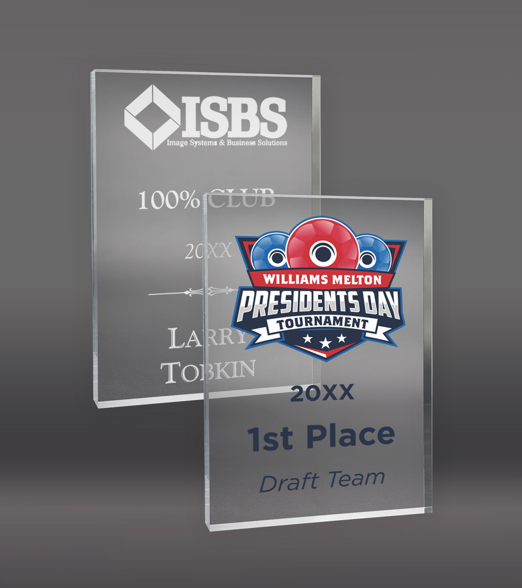 Laser Engraved Clear Acrylic Award