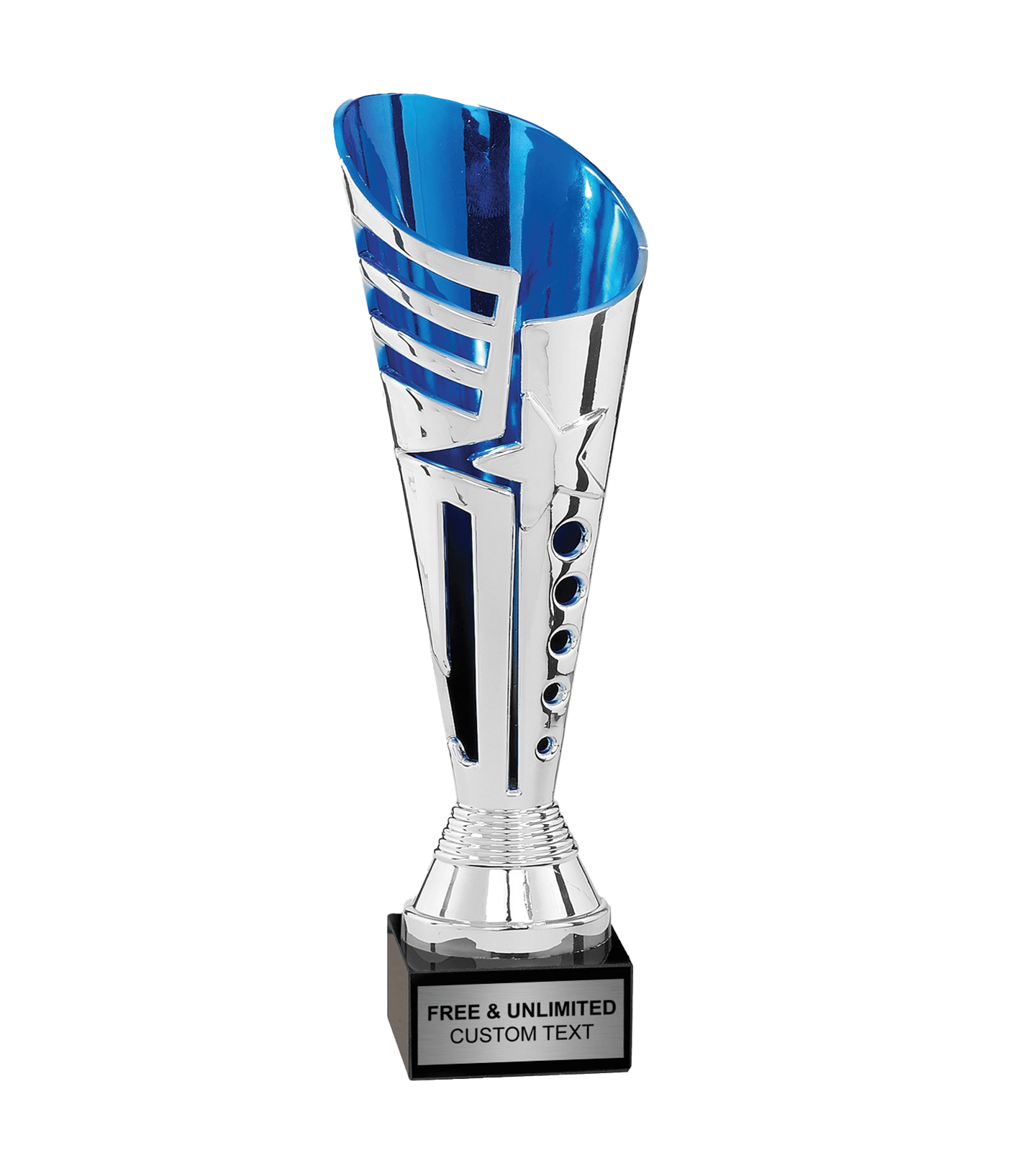 Blue Accent Star Rise Silver Cup