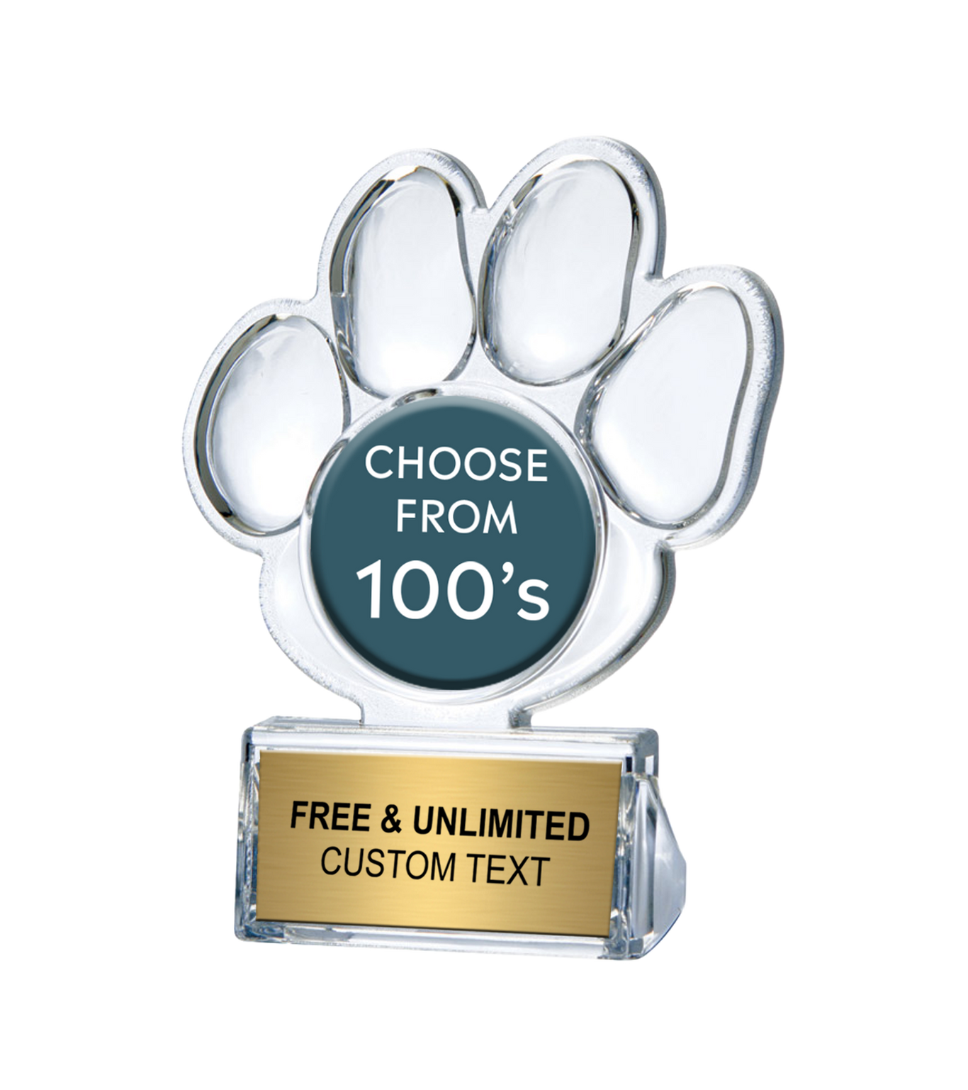Acrylite Paw Insert Trophy