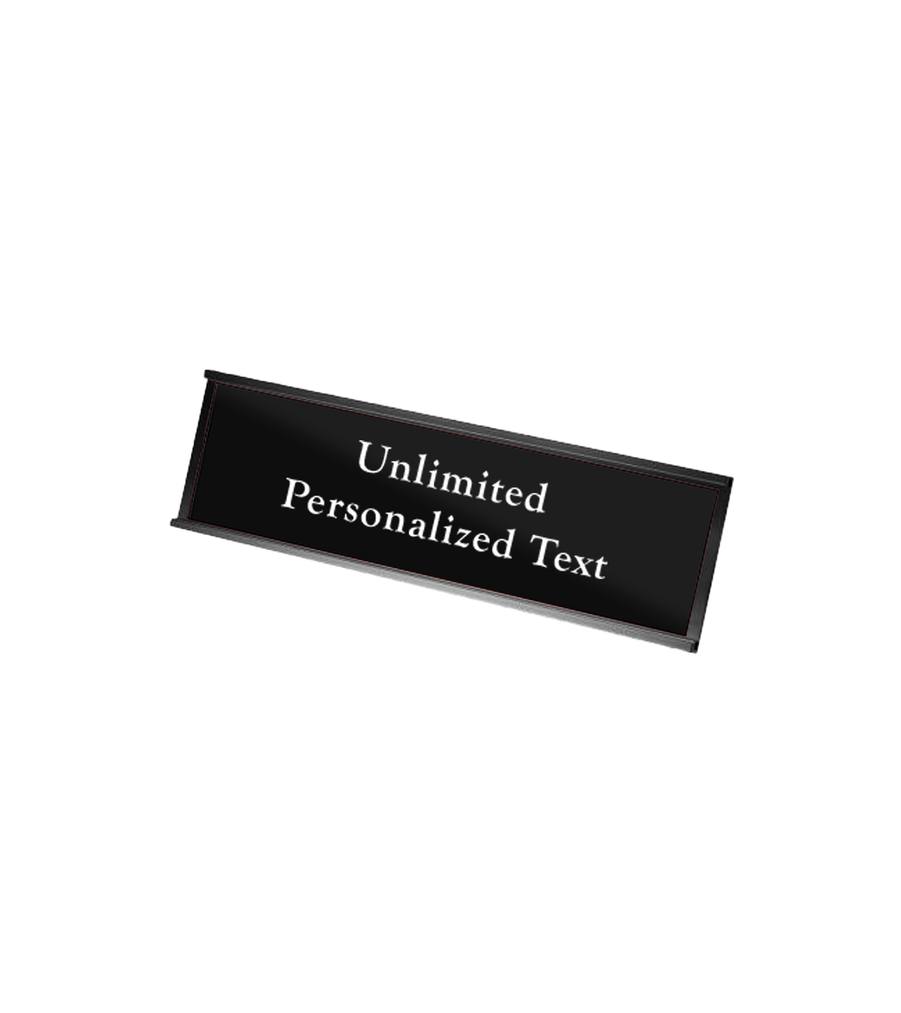 Black Wall Mounted Name Plate Holder