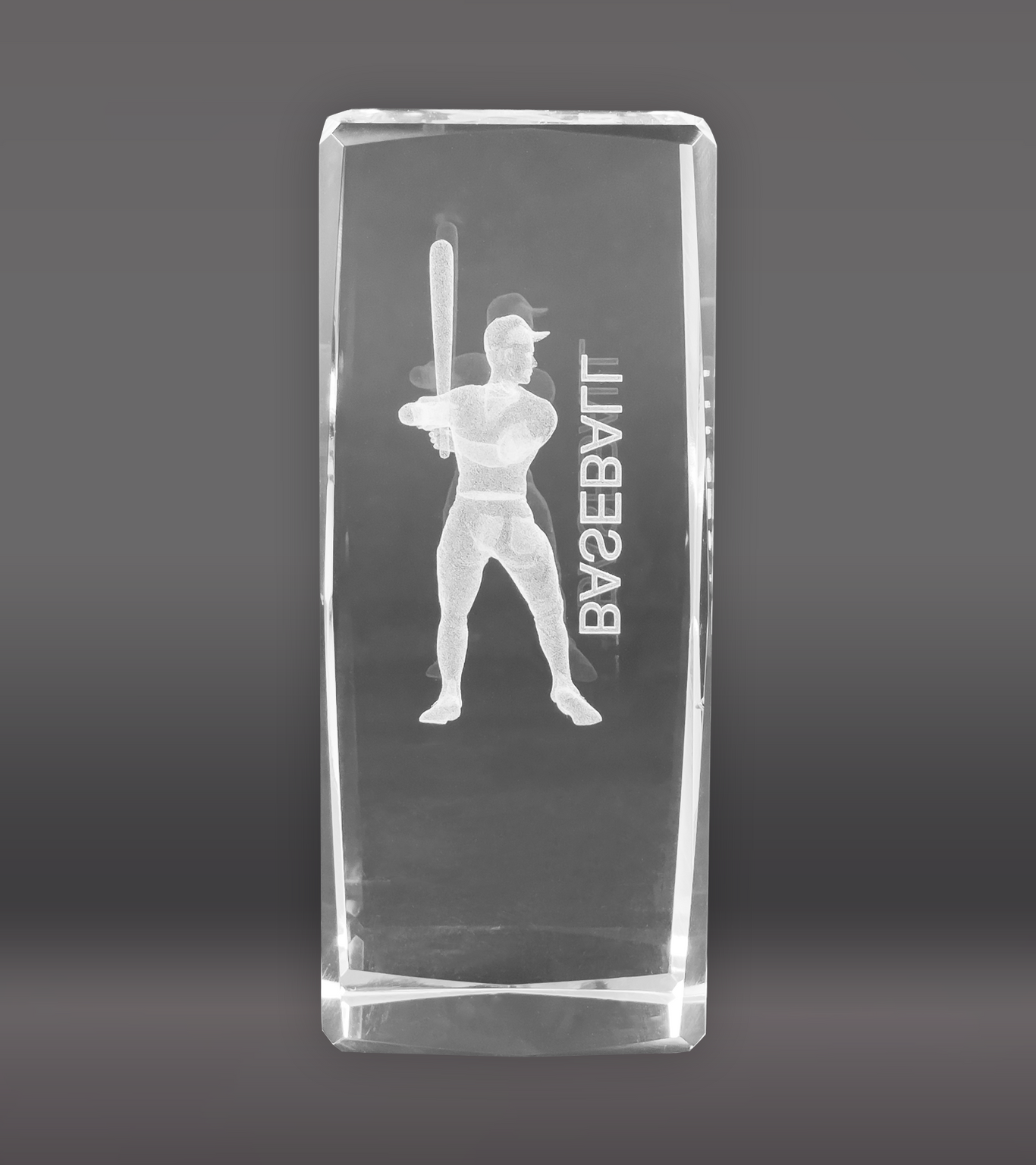 3D Sports Baseball Crystal Trophy - Baseball Trophies