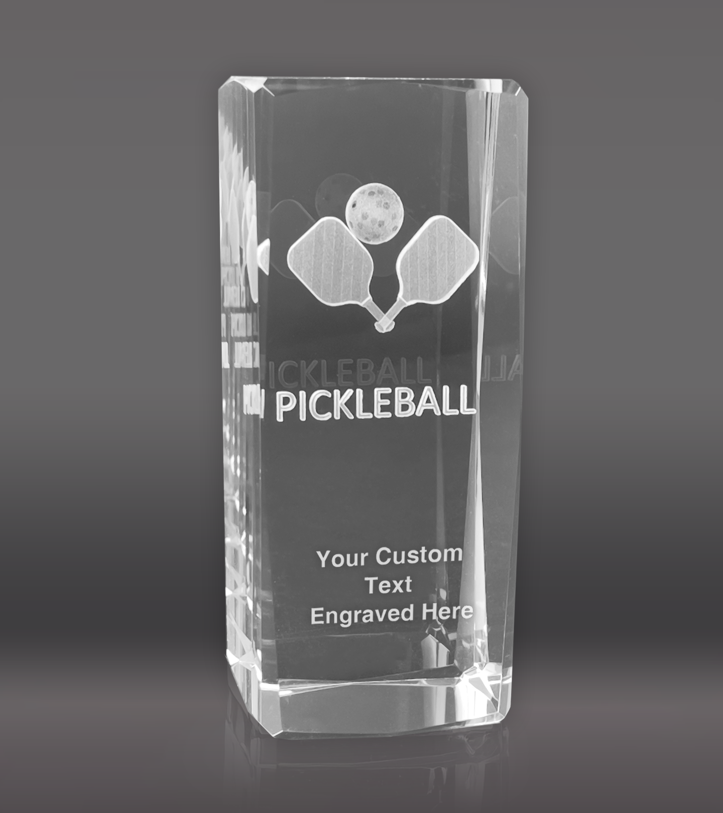 3D Sports Baseball Crystal Trophy - Baseball Trophies