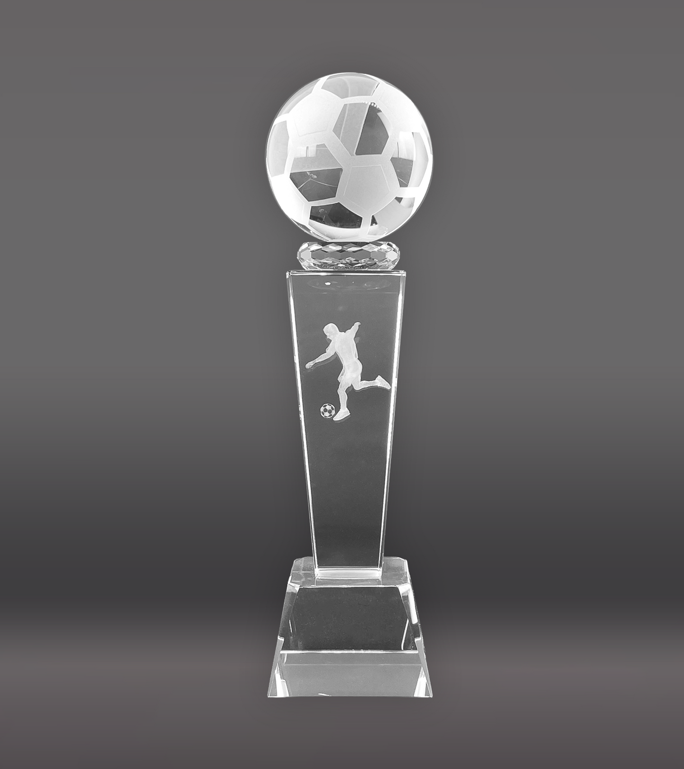 Sports Crystal Soccer Award - Male