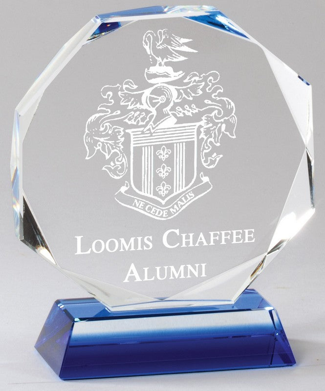 Octagon Crystal with blue base