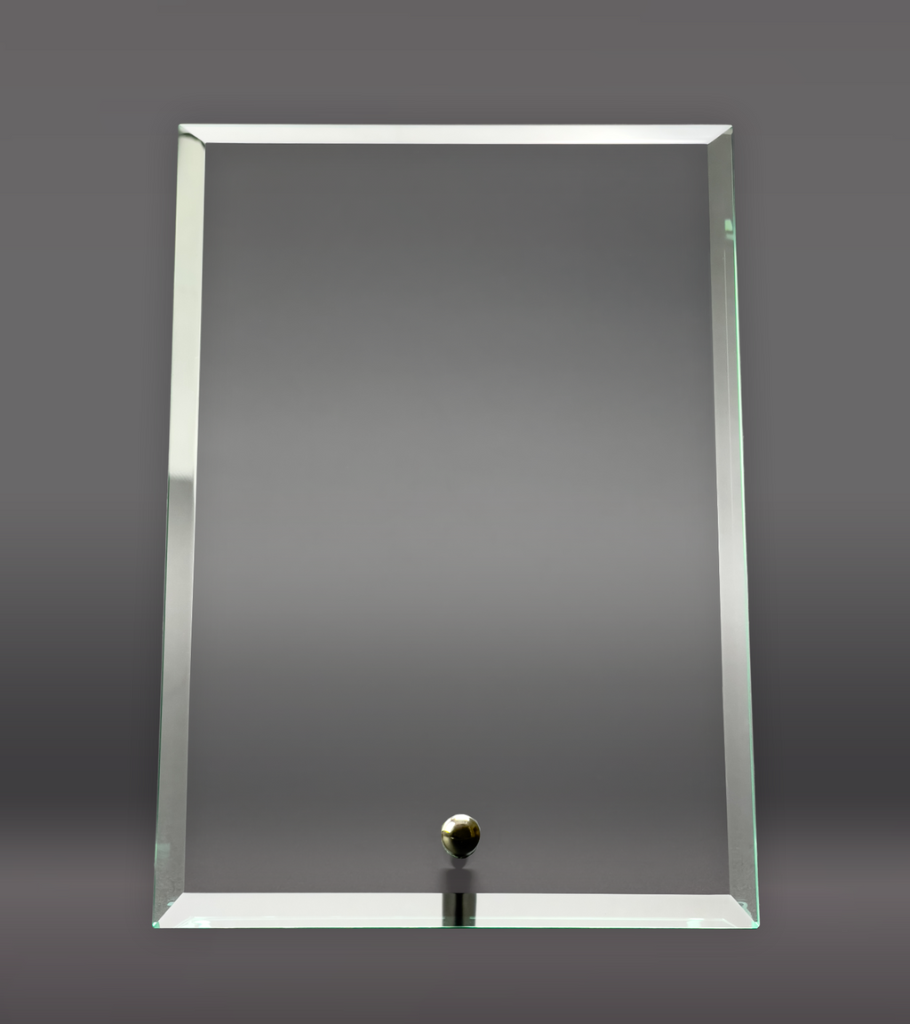 Laser Engraved Standing Glass Plaque