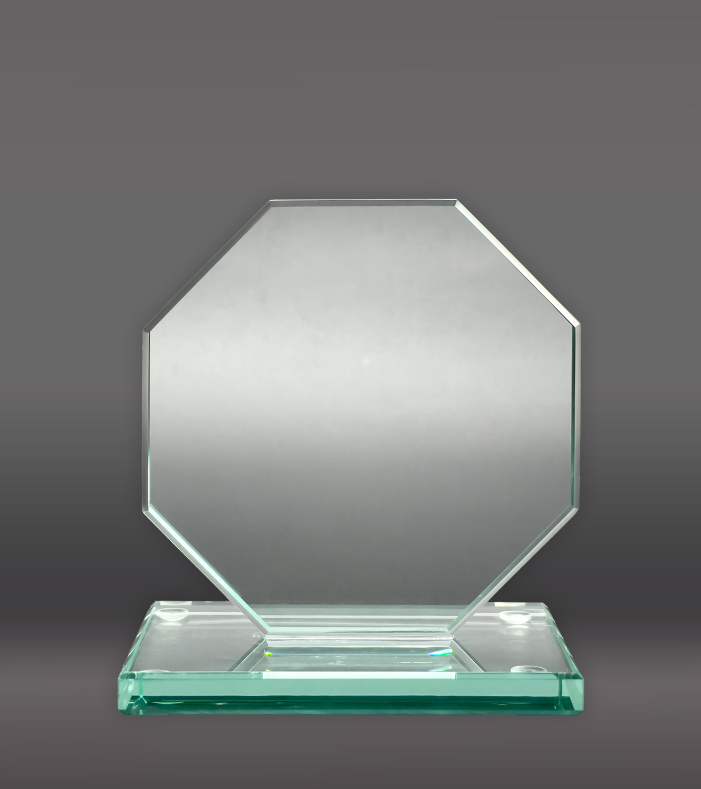 Octagon Glass Award - Glass Plaques