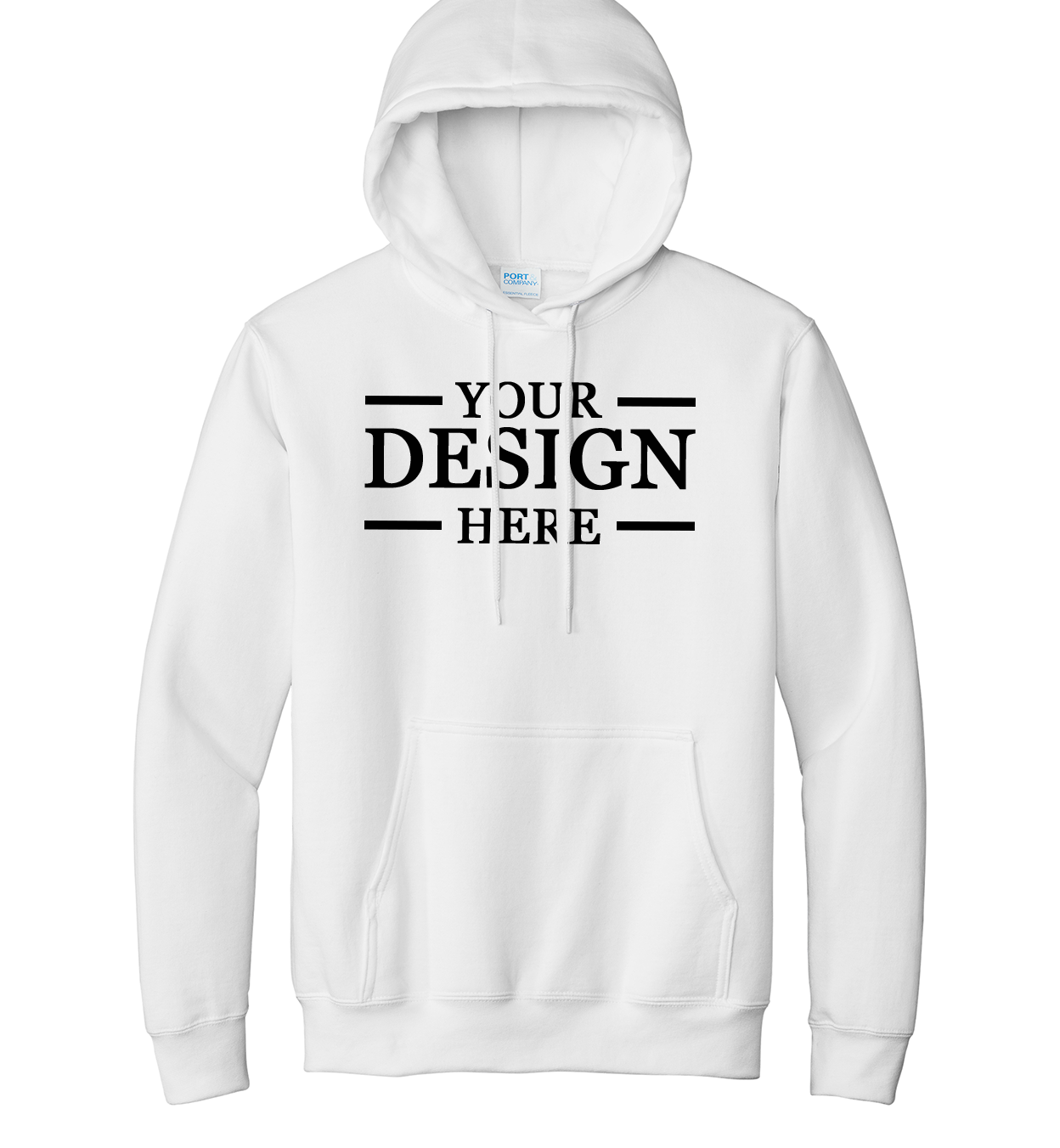 Essential Fleece Pullover Custom Printed Hooded Sweatshirt