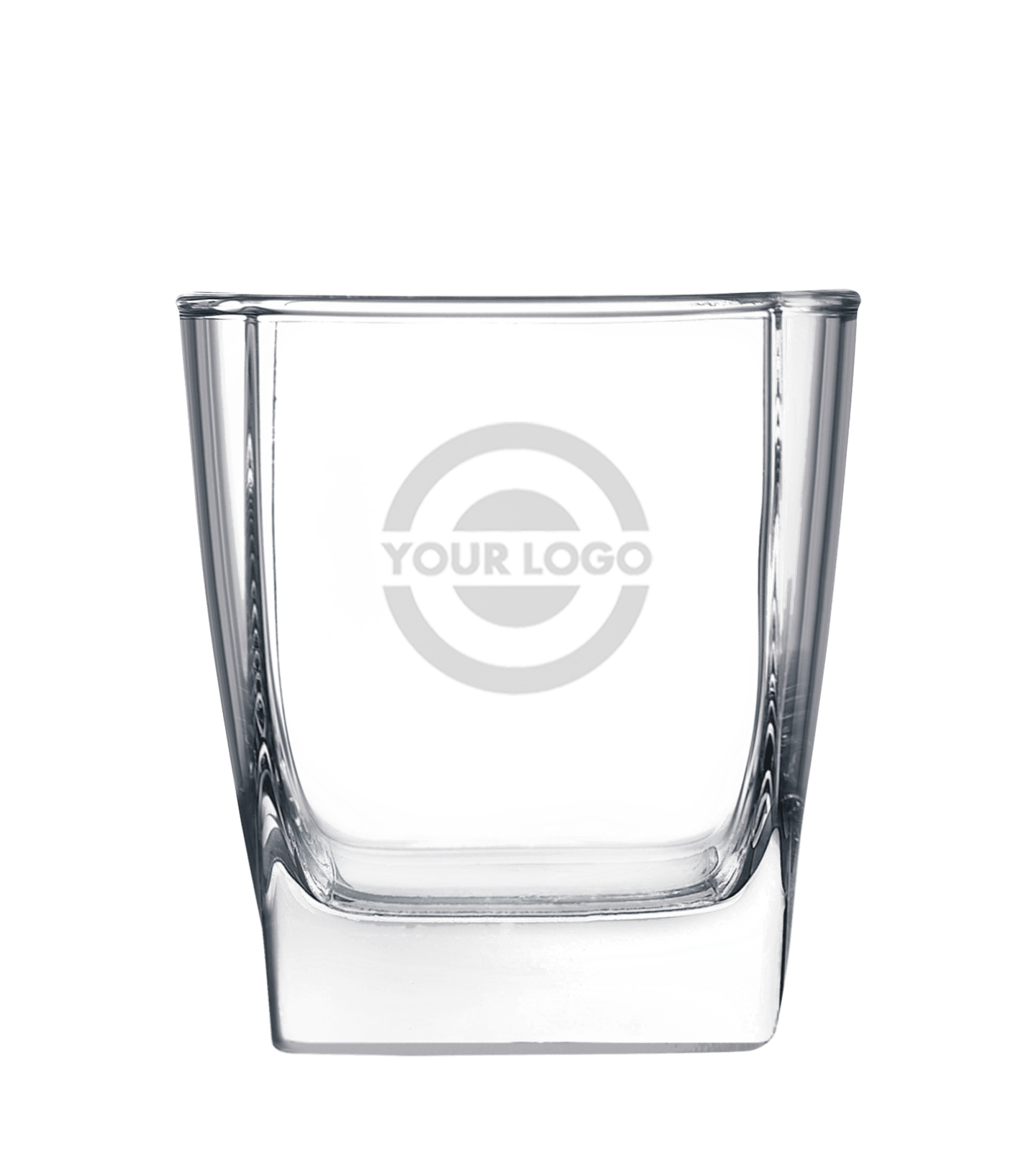 Engraved 10.5 oz Square Rocks Glass