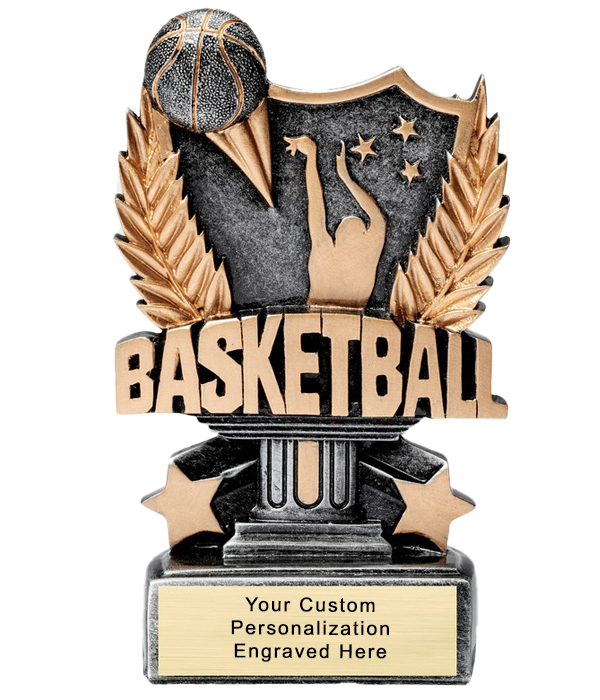 Silver Allstar Basketball Trophy