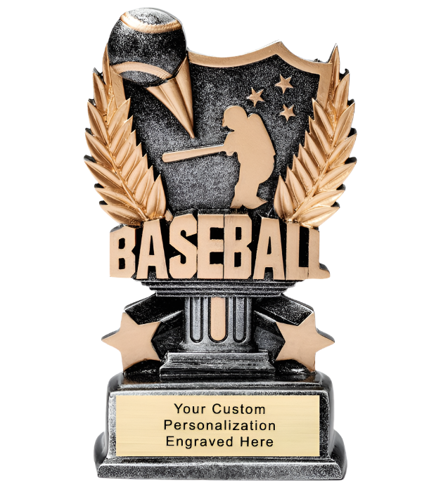 Silver Allstar Baseball Trophy