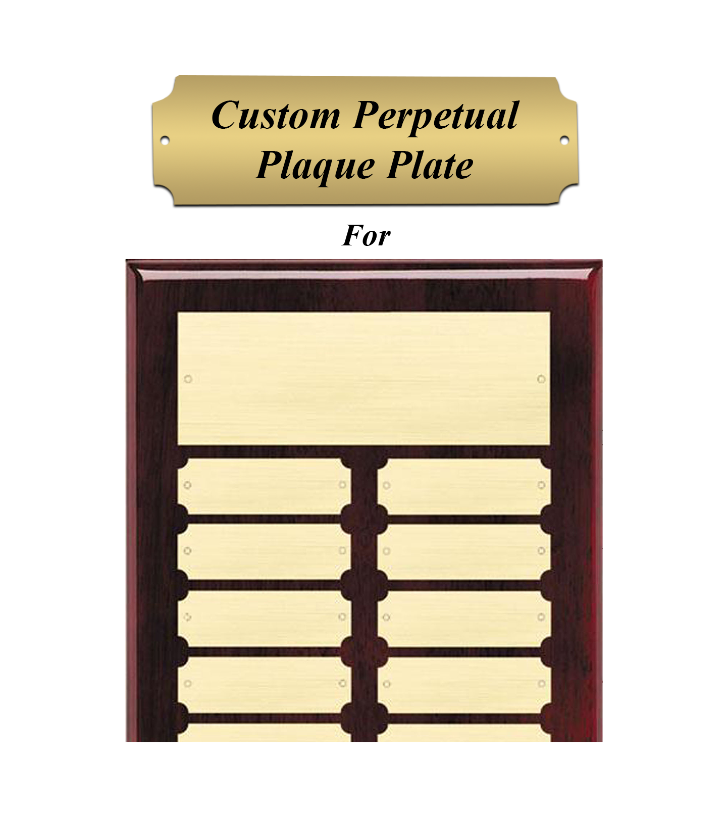 Brass Perpetual Nameplate - 1 inch x 3.25 inch