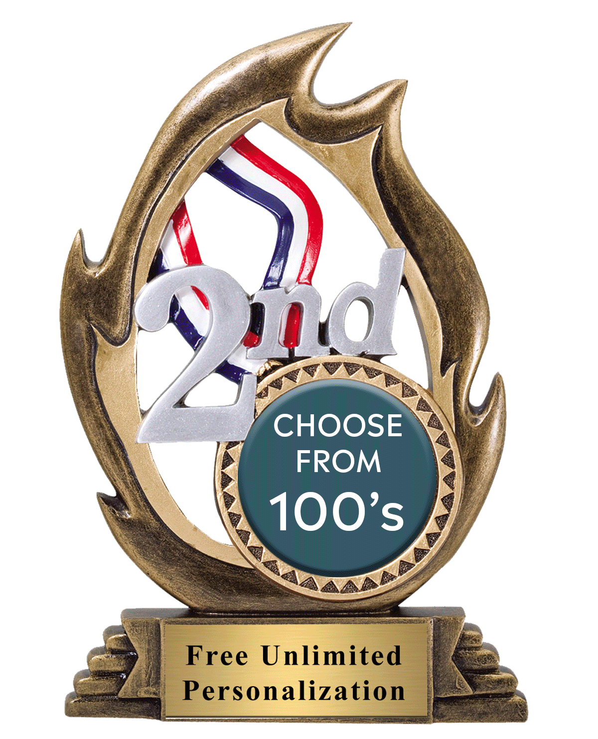 2nd Place Trophies, Medals and Awards - Personalize Today | K2Awards.com