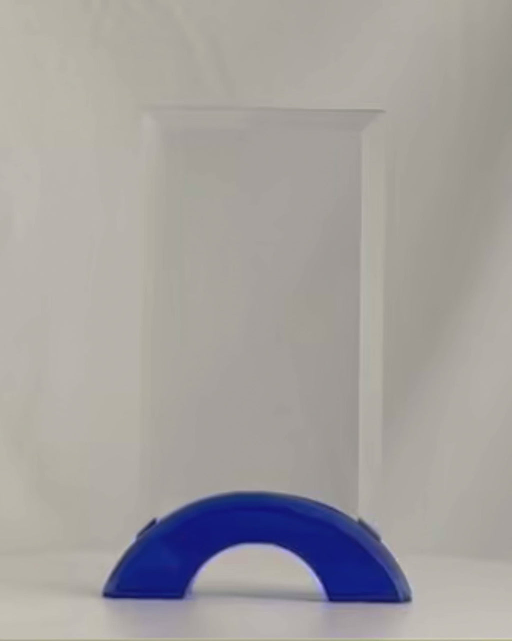 Rectangle Glass With Blue Base