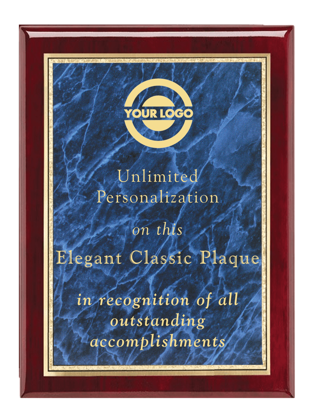 Blue Marble Classic Rosewood Plaque