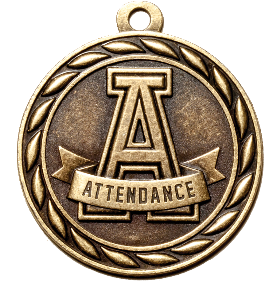 Perfect Attendance Trophies and Medals | Order Attendance Awards at ...