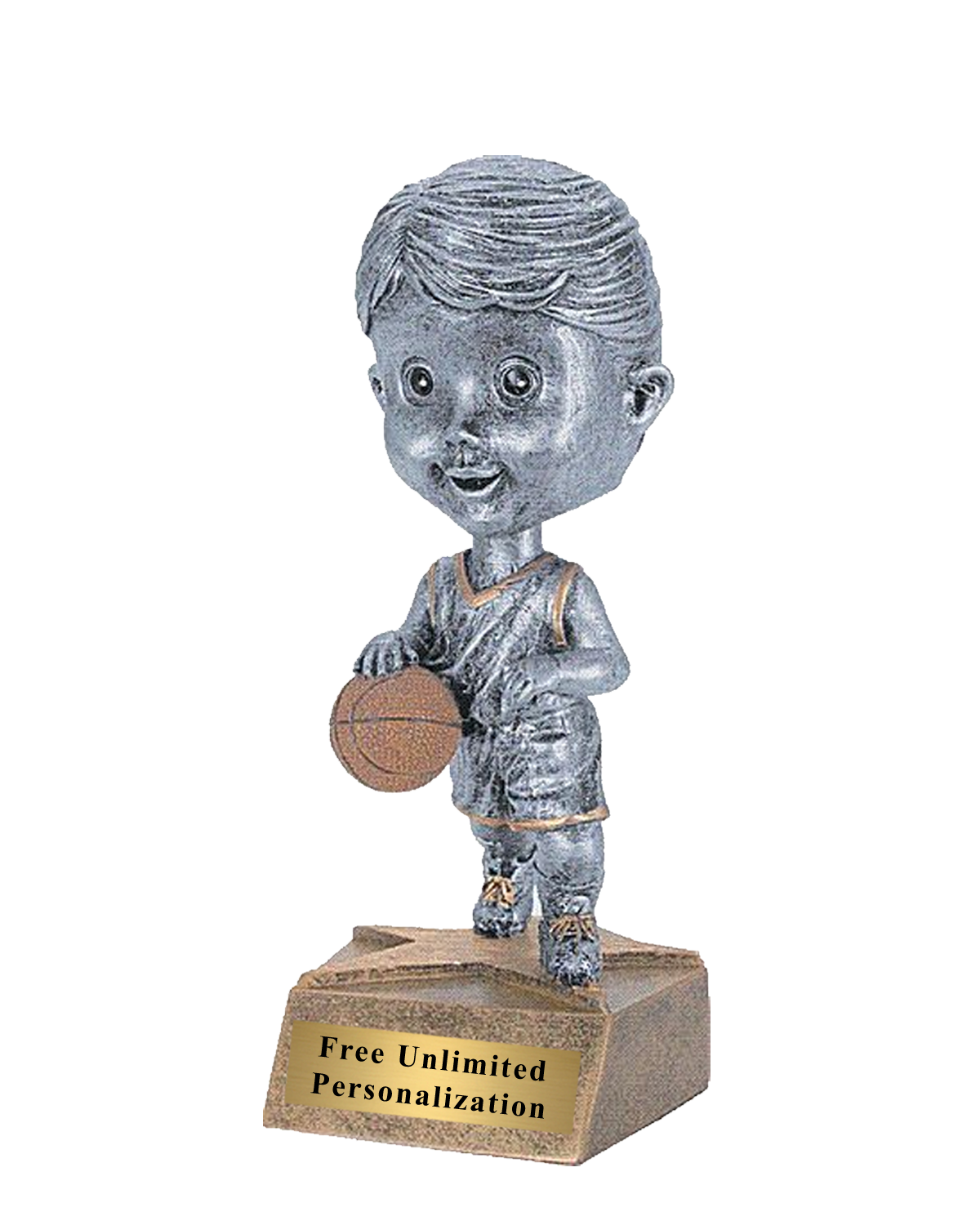 Girls Bobblehead Basketball Trophy