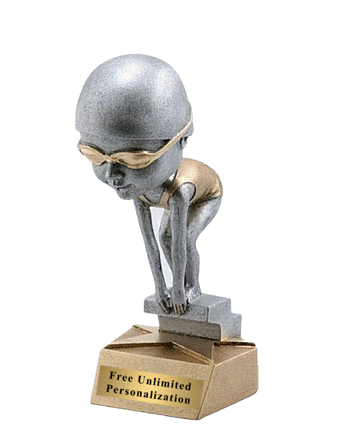 Female Bobblehead Swimming Trophy