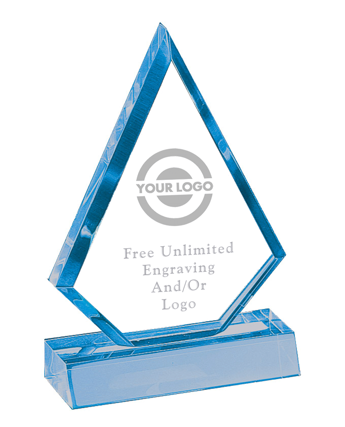 Triangle Acrylic Award - Blue