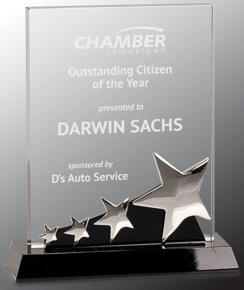 Four-Star Rectangle Crystal Award