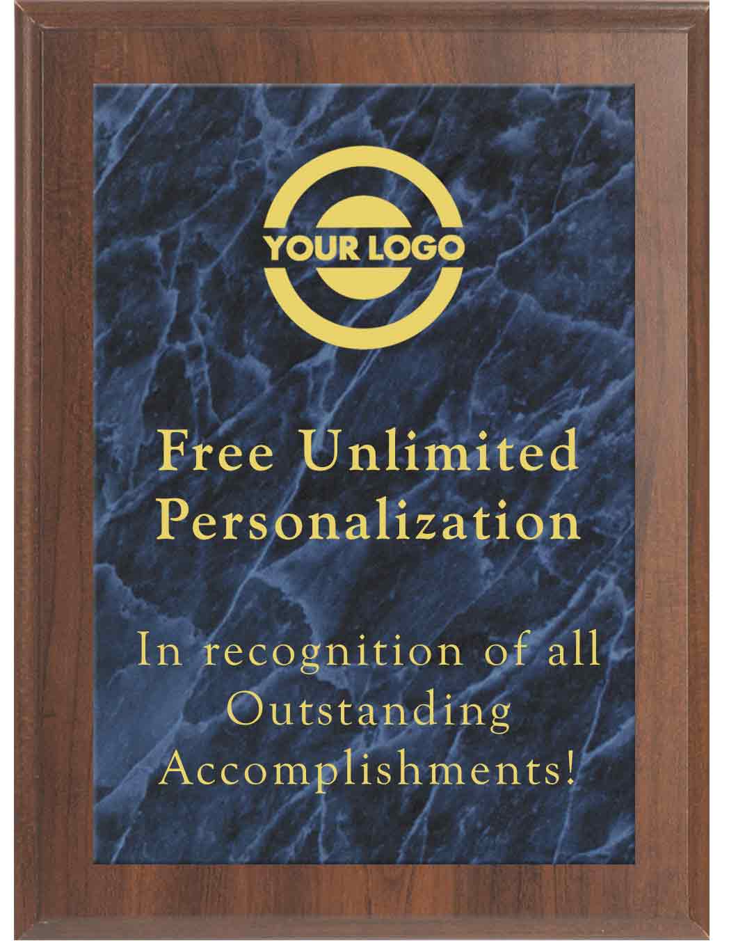 Economy Blue Marble Mist Plaques