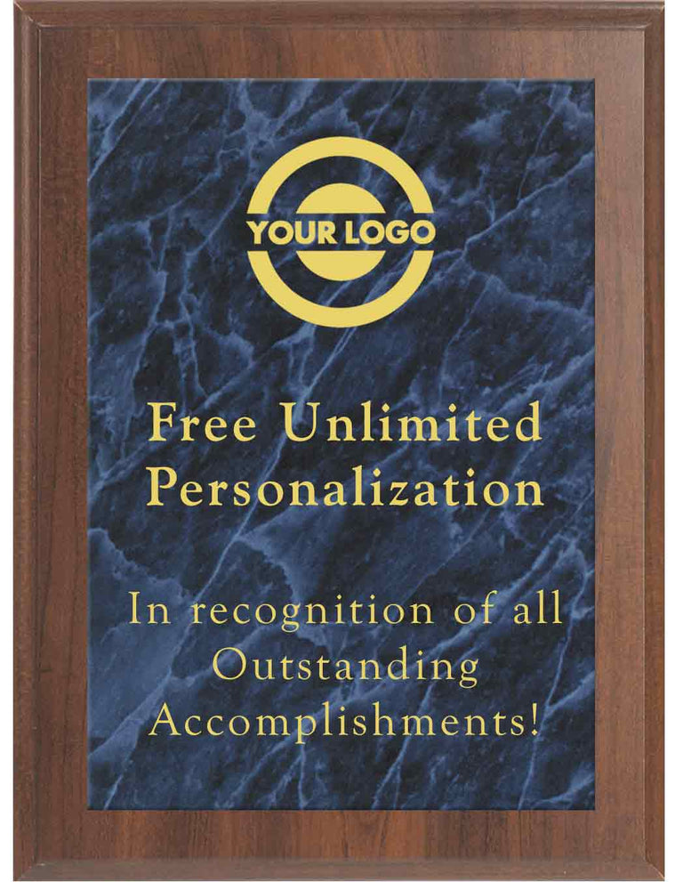 Economy Blue Marble Mist Plaques