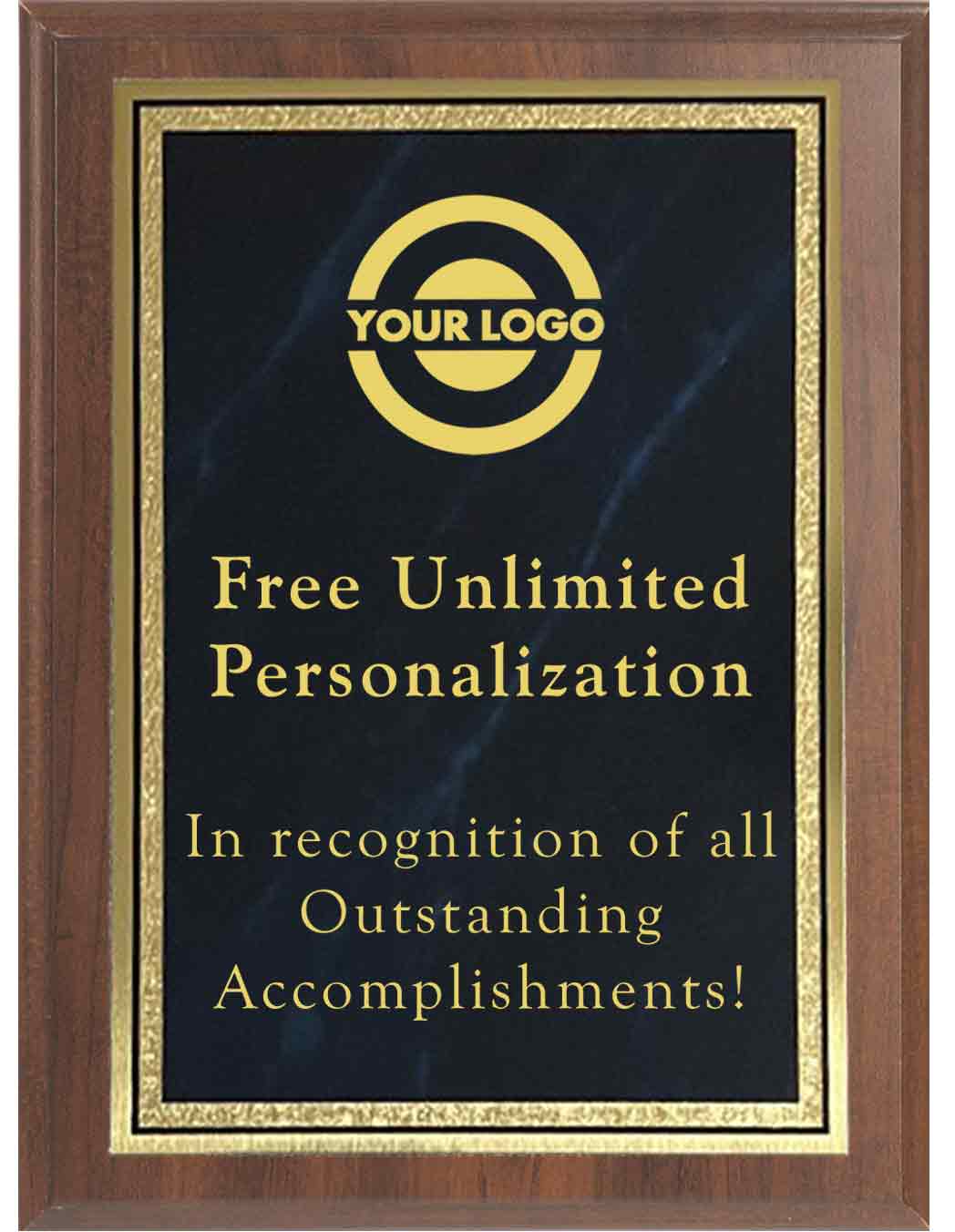 Blue Double Border Mist Plaques