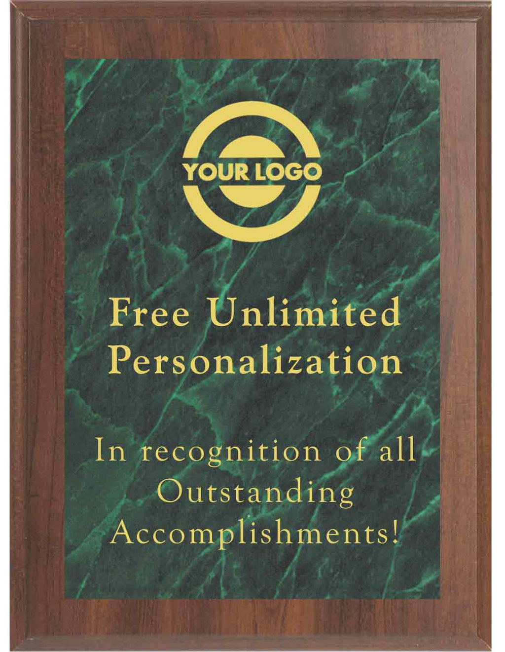 Economy Green Marble Mist Plaques