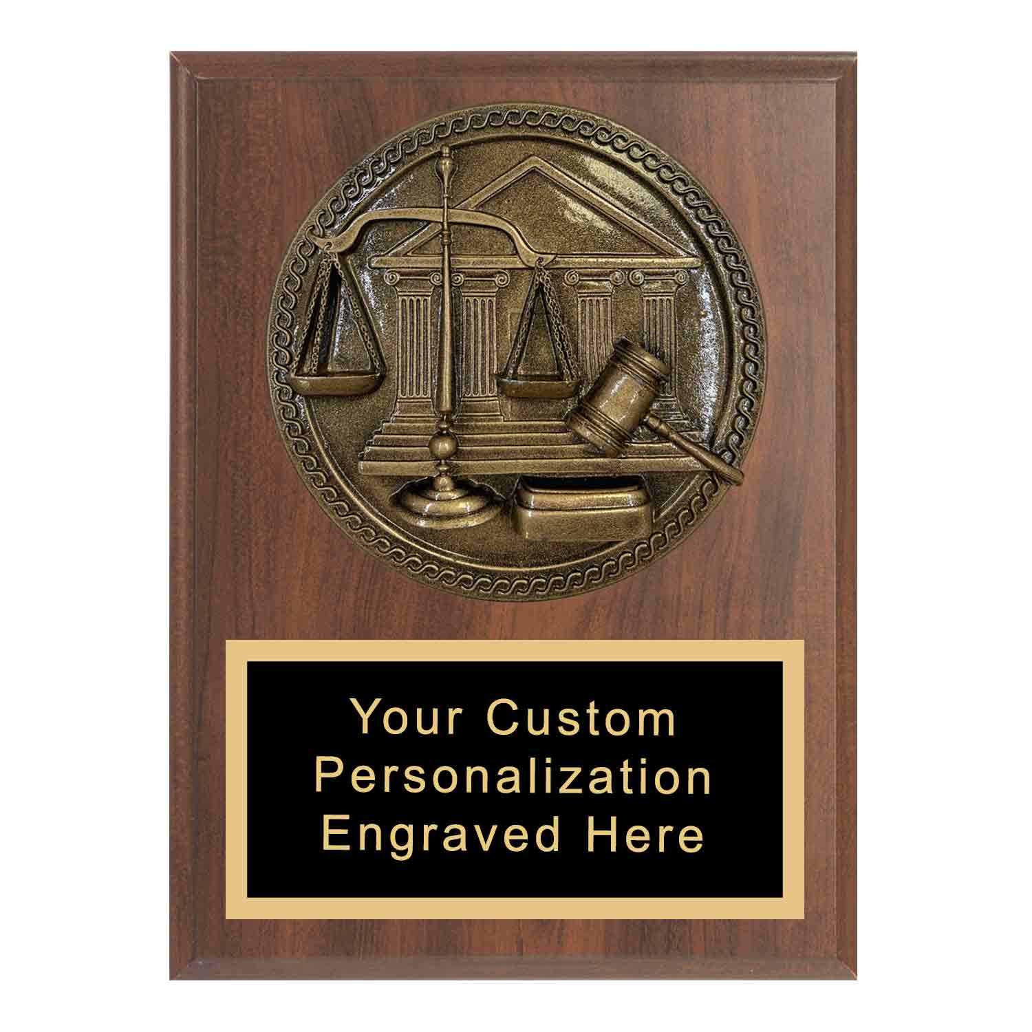 Scales of Justice Plaque Mount