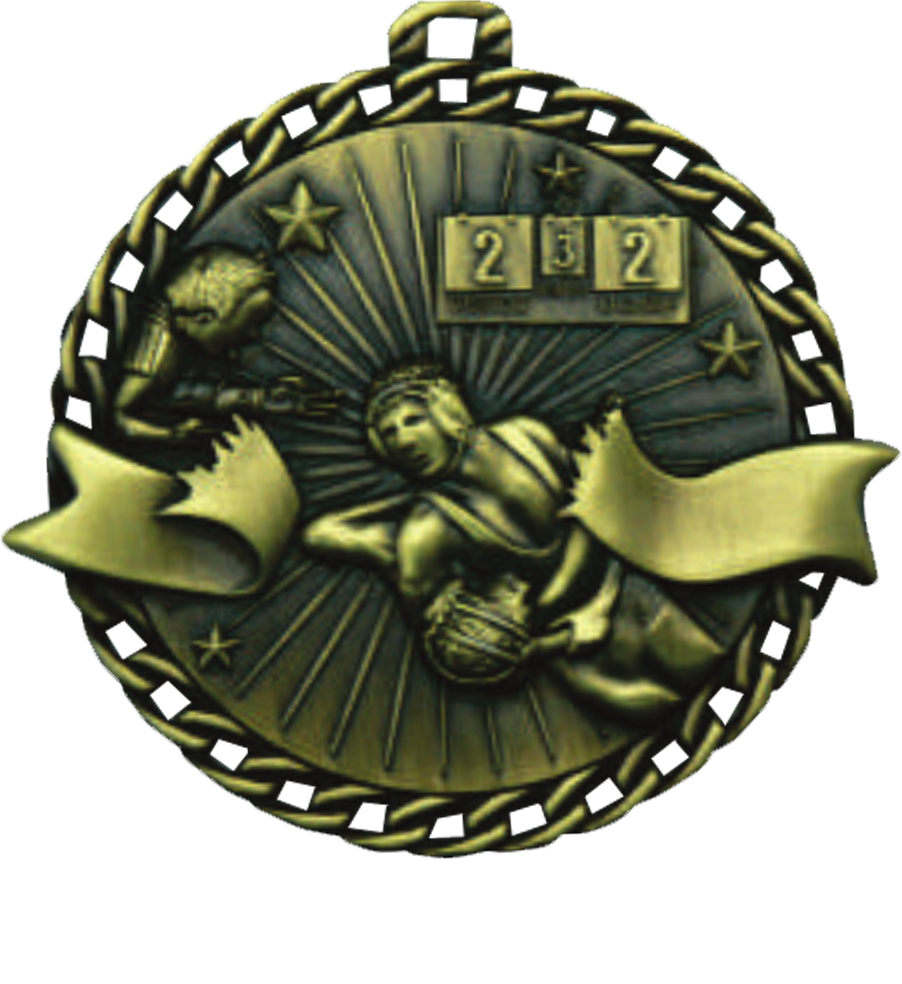 Ribbon Burst Wrestling Medal