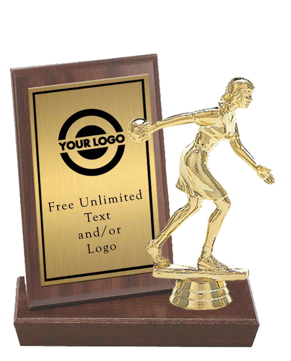 MVP Plaque with Bowling Figure