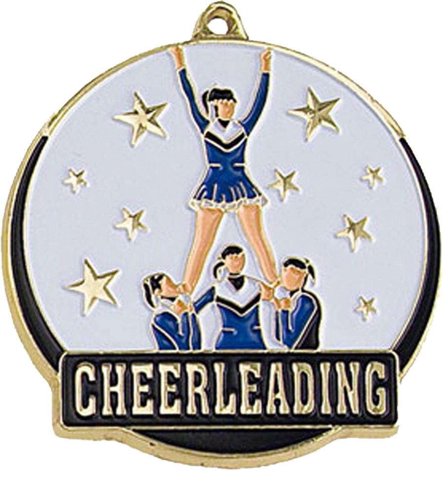 Color Fill Cheerleading Medal