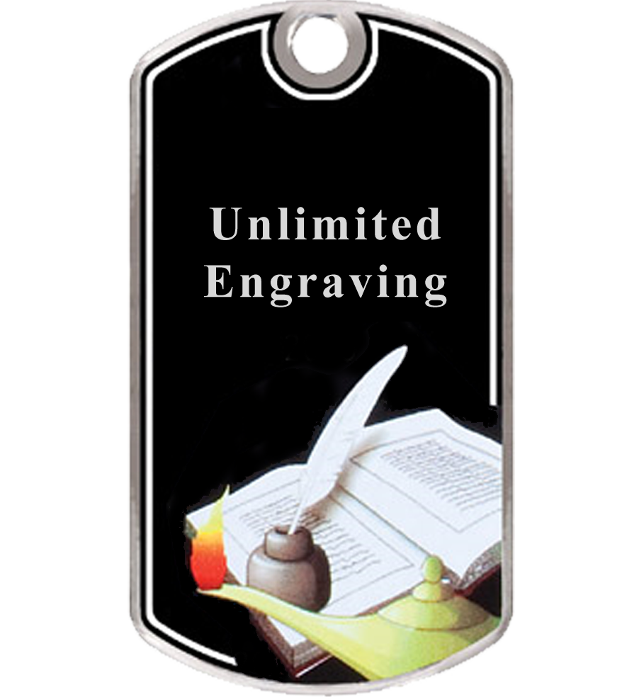 Lamp of Learning Dog Tag