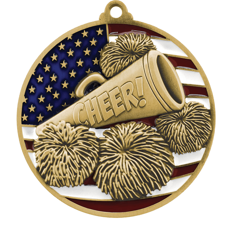 USA Flag Cheer Medal