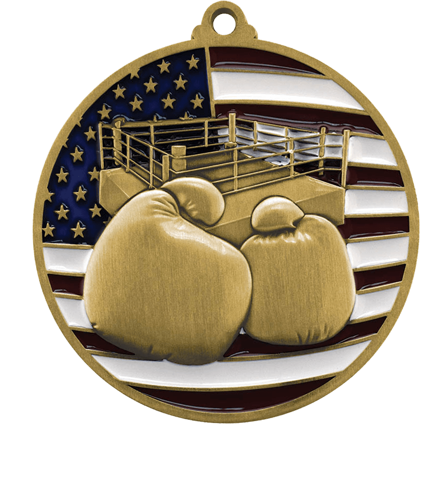 USA Flag Boxing Medal
