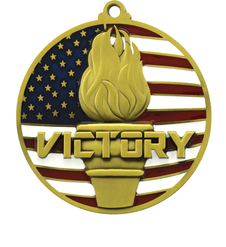 USA Flag Victory Medal