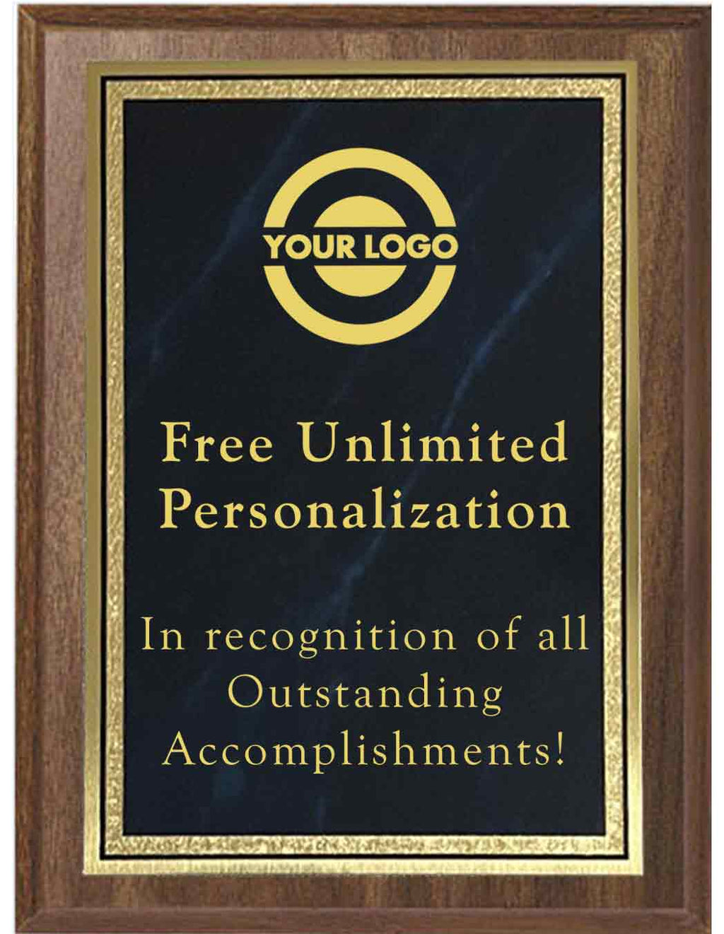 Blue Double Border Mist Plaques