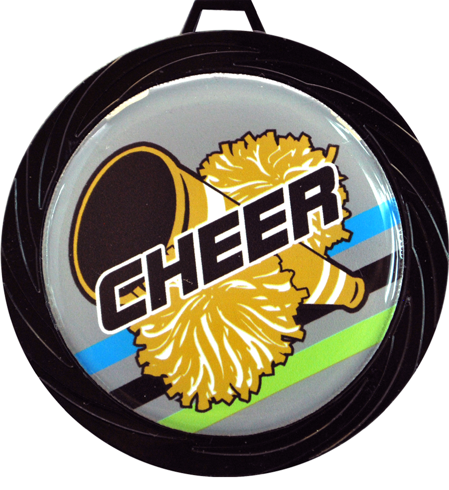 Black Lazer Cheer Medal